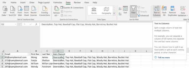 Highlight the area you’d like to split – in this case, the whole of ...